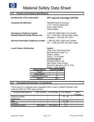Laserjet Printer Cartridge Material Safety Data Sheet