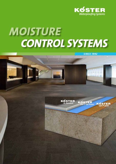 mOisture cONtrOl systems - KOSTER American Corporation