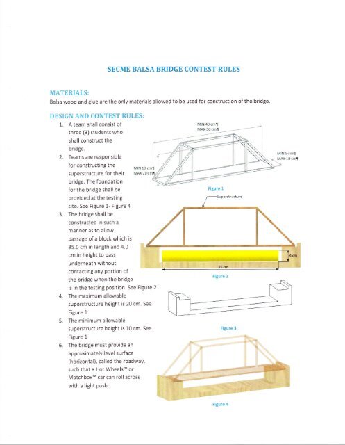SECME BALSA BRIDGE CONTEST RUTES - UCF CECS Diversity