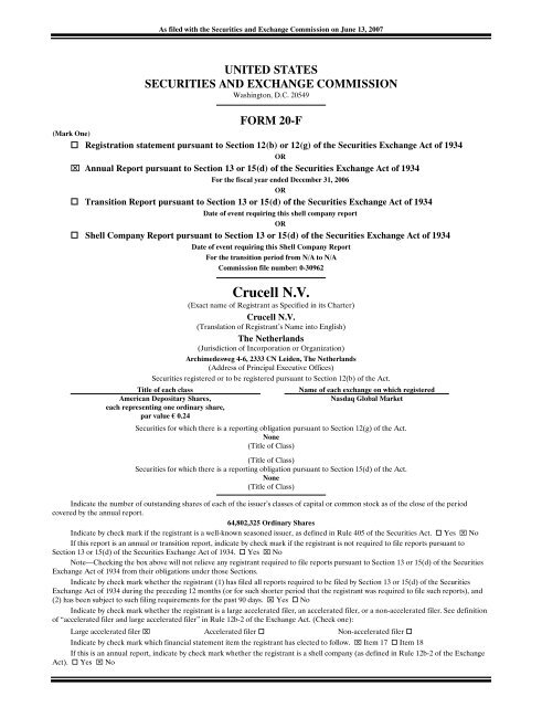 Crucell N.V.