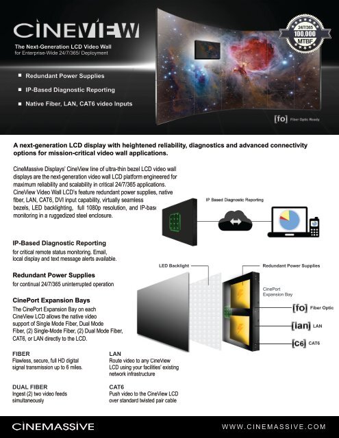 CineView Product Spec Sheet - Video Wall