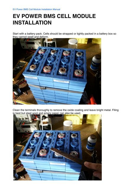 Cell Module Installation Manual - EV Power