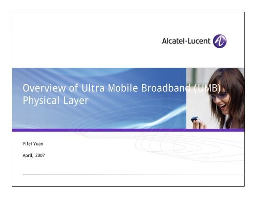 Overview of Ultra Mobile Broadband (UMB) Physical Layer
