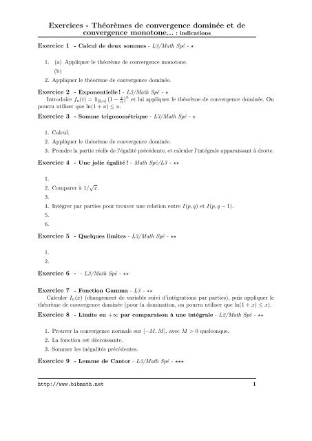 indications - Bibmath