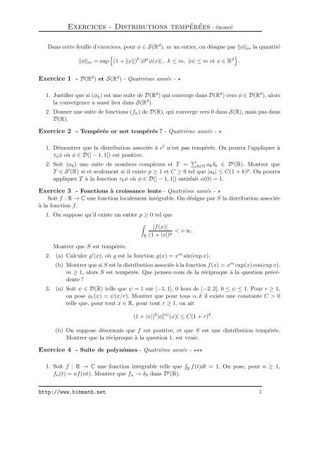 EnoncÃ©s - Bibmath