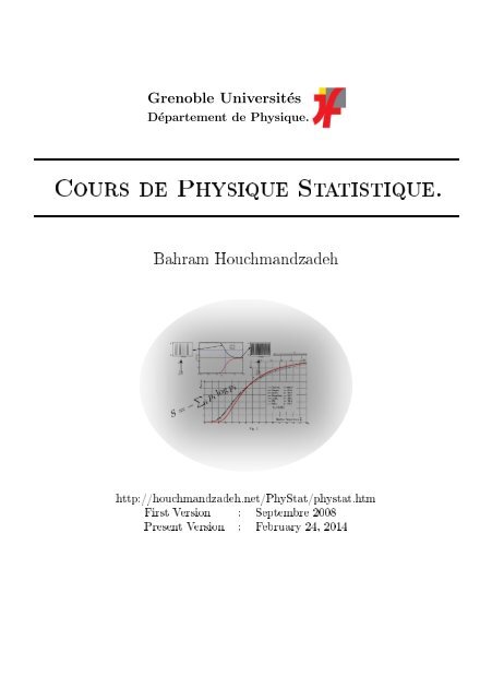 Cours de Physique Statistique. - Cours Houchmandzadeh