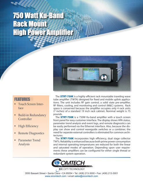 XTRT-750K - Comtech Xicom Technology