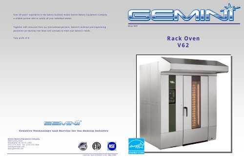 V62 Rack Oven