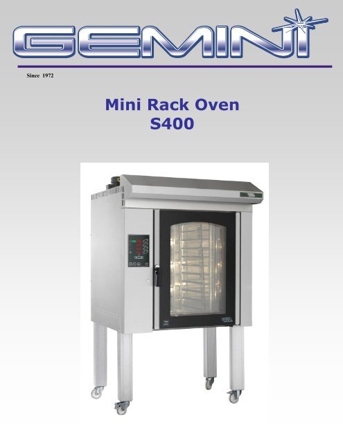 Mini Rack Oven S400 - Gemini Bakery Equipment Company