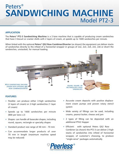 Sandwiching Machine Model PT2-3.pdf - Peerless Food Equipment