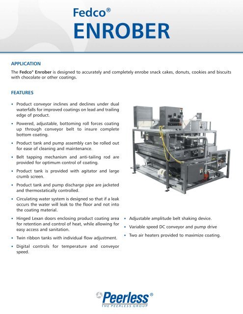 ENROBER - Peerless Food Equipment