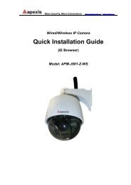 IP Wireless / Wired Camera User Manual - Apexis －IP Camera