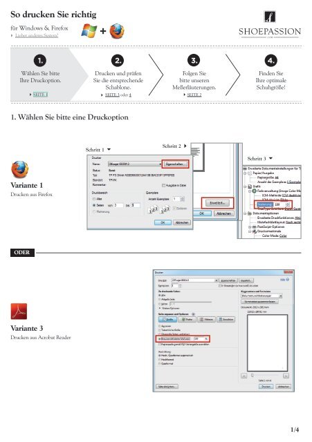 So drucken Sie richtig