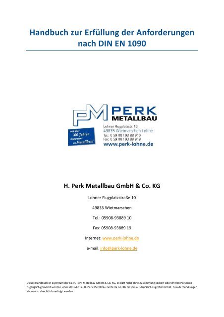Handbuch zur Erfüllung der Anforderungen nach DIN EN 1090