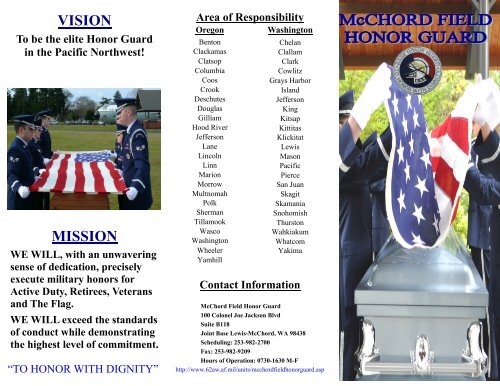 McChord Field Honor Guard brochure