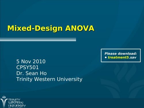 Mixed-Design ANOVA