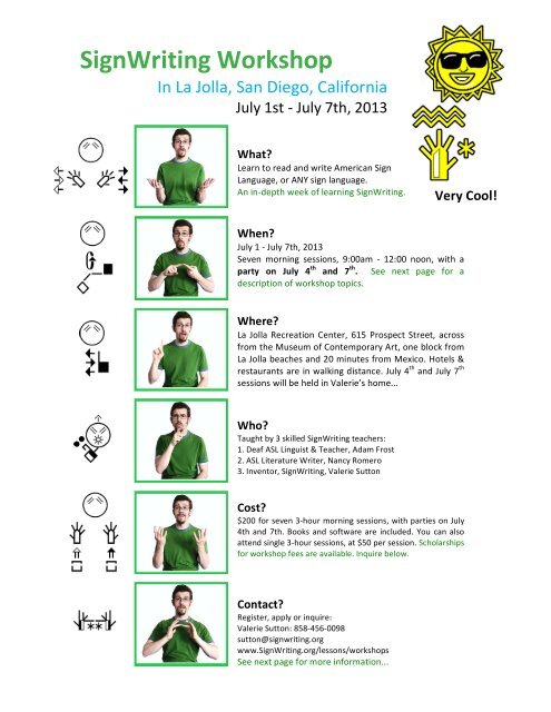 Workshop Flyer - SignWriting