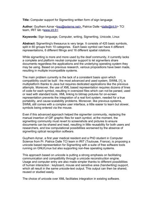 1. Unicode layer - SignWriting