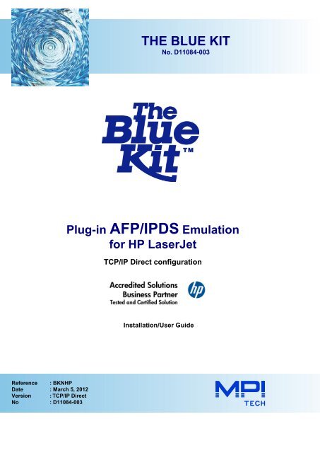 Plug-in AFP/IPDS Emulation for HP LaserJet - MPI Tech