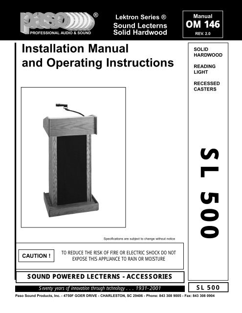 Lectern - Paso Sound Products