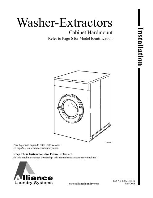 Installation for Washer-Extractors - UniMac