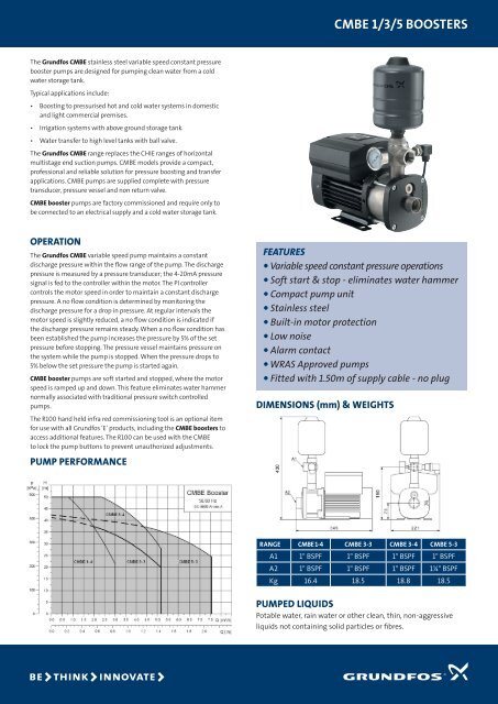 CMBE Brochure - Water Pump Suppliers