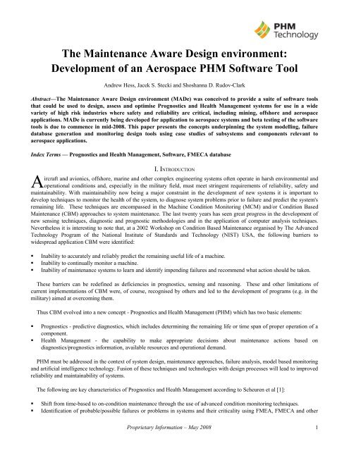 How MADe Works - PHM Technology