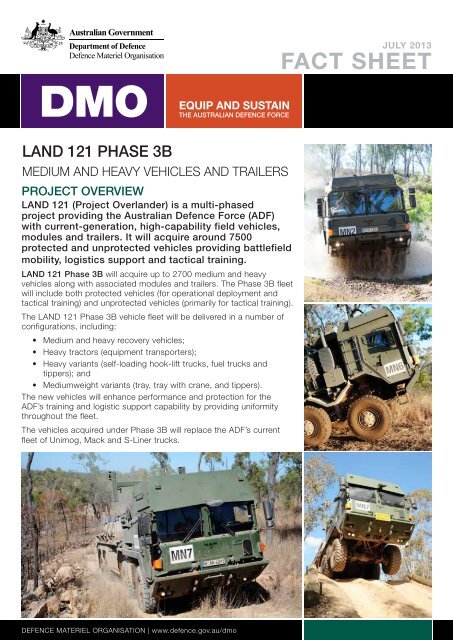 LAND 121 Phase 3B - Medium and Heavy ... - Australian Army