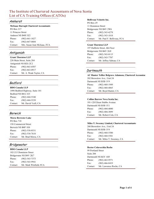 approved for the training of students. - Institute of Chartered ...