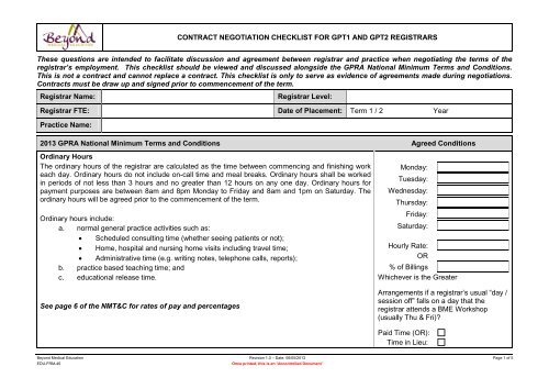 Contract Negotiation Checklist (EDU_FRM_46) - Education at BME