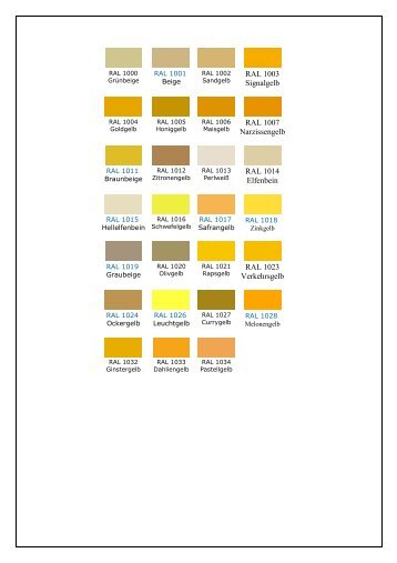 RAL-Farbkarte