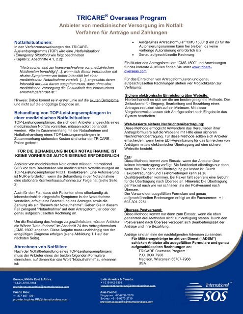 Deutsch - TRICARE Overseas