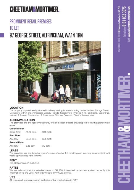 97 George Street, Altrincham - Cheetham & Mortimer