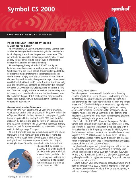 Symbol CS 2000 - Barcode Scanners Minneapolis, Minnesota ...