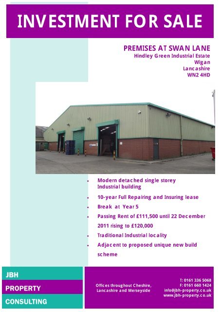 Property Particulars - Swann Lane Hindley Green Industrial ... - Propex