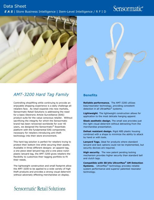 AMT-3200 Hard Tag Family Data Sheet