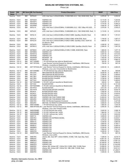 MAINLINE INFORMATION SYST