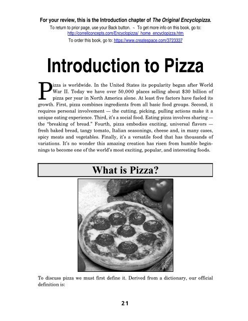 Introduction to Pizza - CORRELL CONCEPTS