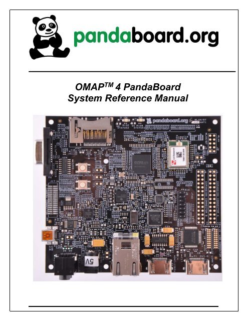 Reference Manual - Pandaboard