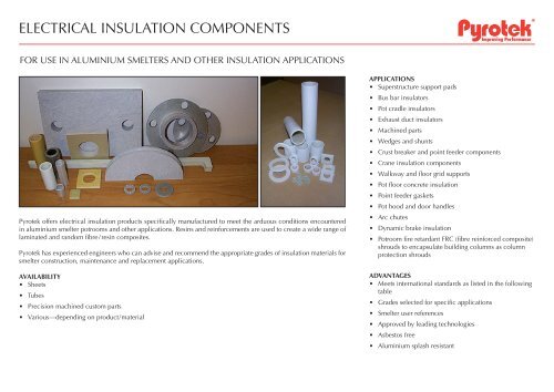 ElEctrical insulation componEnts - Pyrotek