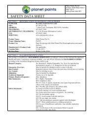 TECHNICAL DATA SHEET - Planet Paints