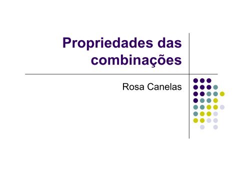 Propriedades das combinações