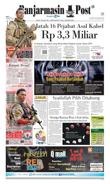 Banjarmasin Post Sabtu, 4 April 2015