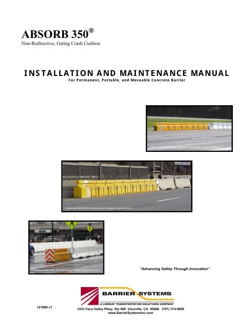 Absorb 350 Installation Manual - Impact Absorption Inc