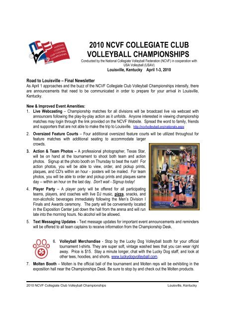 2010 NCVF Collegiate Club Volleyball Championships