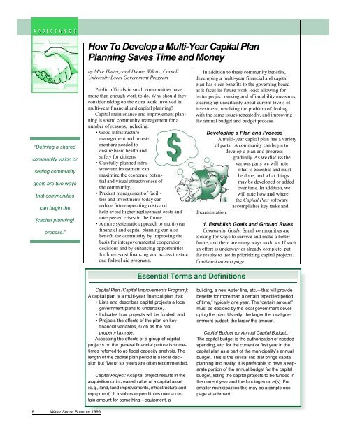 How To Develop a Multi-Year Capital Plan Planning Saves Time ...