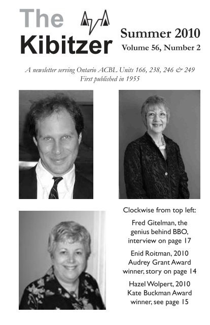 Fred Gitelman Interview in the Kibitzer 2010 - Claire Bridge