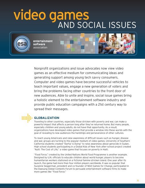 Video Games and Social Issues