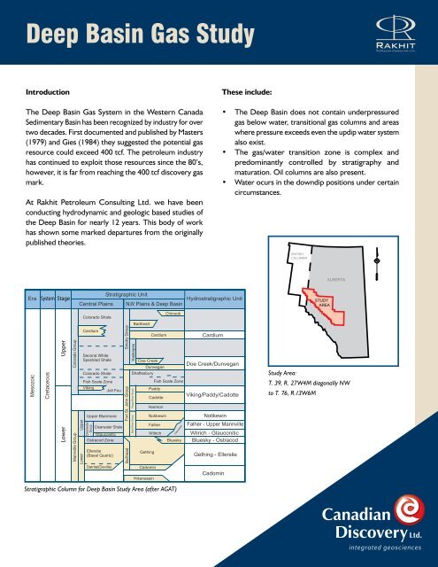 Deep Basin Gas Study - Canadian Discovery Ltd.