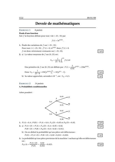 Devoir de mathÃ©matiques - Free